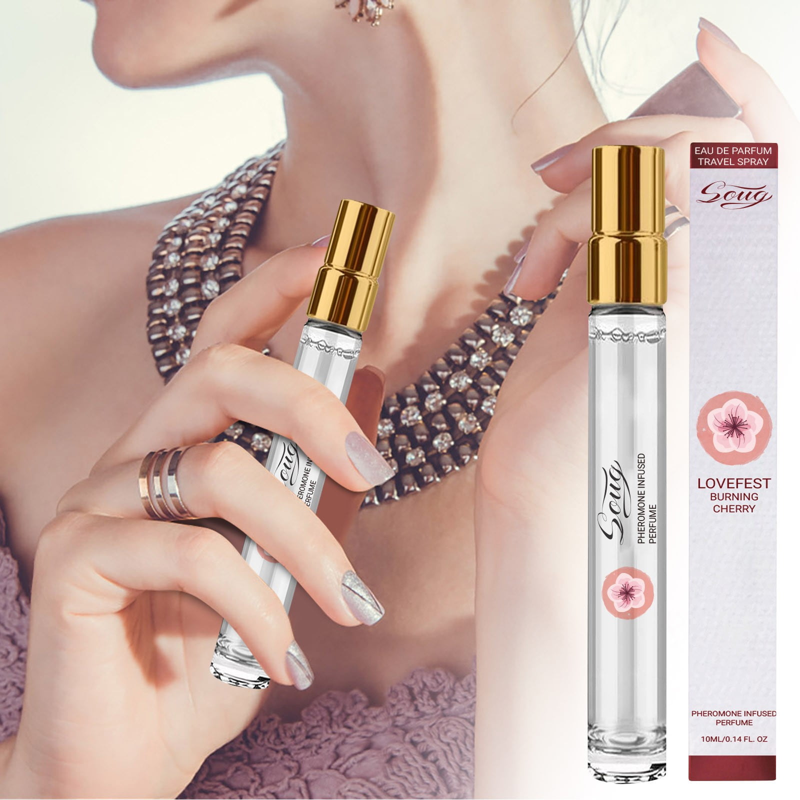 Perfume de feromonas para mujer, fragancias florales, tubo de ensayo pequeño, Perfume de mujer ...