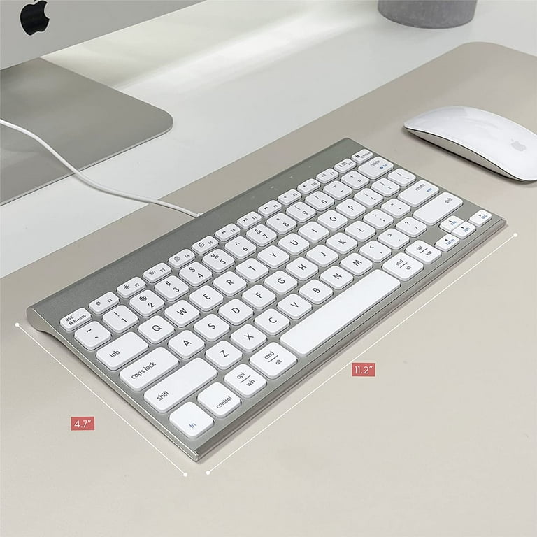 Macally Compact USB Wired Keyboard for Mac, Windows PC - 78 Macally Compact USB Wired Keyboard for Mac, Windows PC - 78