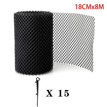 MYG 8m Rolls Gutter Protection Mesh Guard with 15 Fixing Clips Leaf ...