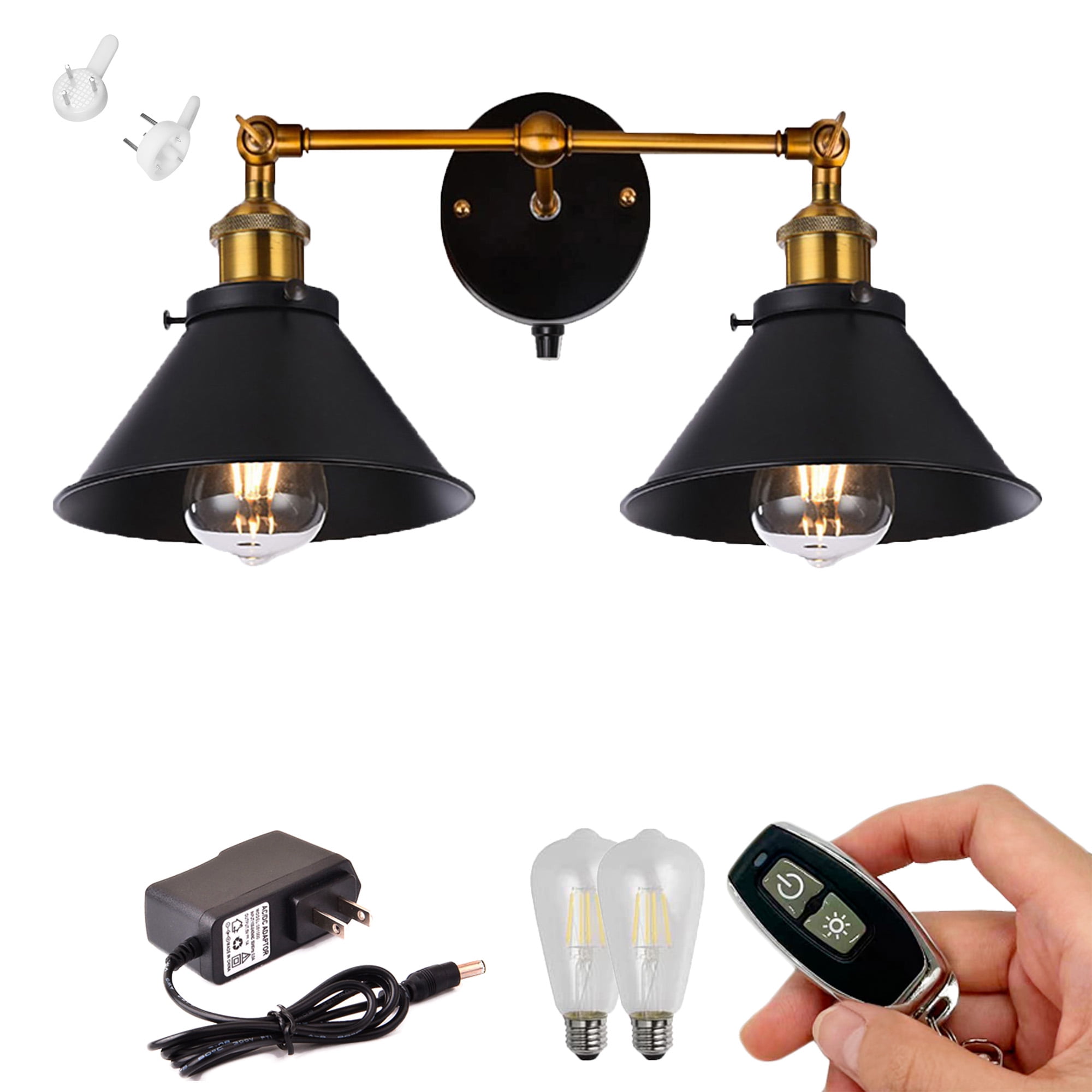 FSLiving Rechargeable Battery Operated Wall Sconce Dimmable Wireless ...