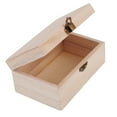 Gerich Plain Wood Wooden Square Hinged Storage Boxes Craft Gift Box,M ...