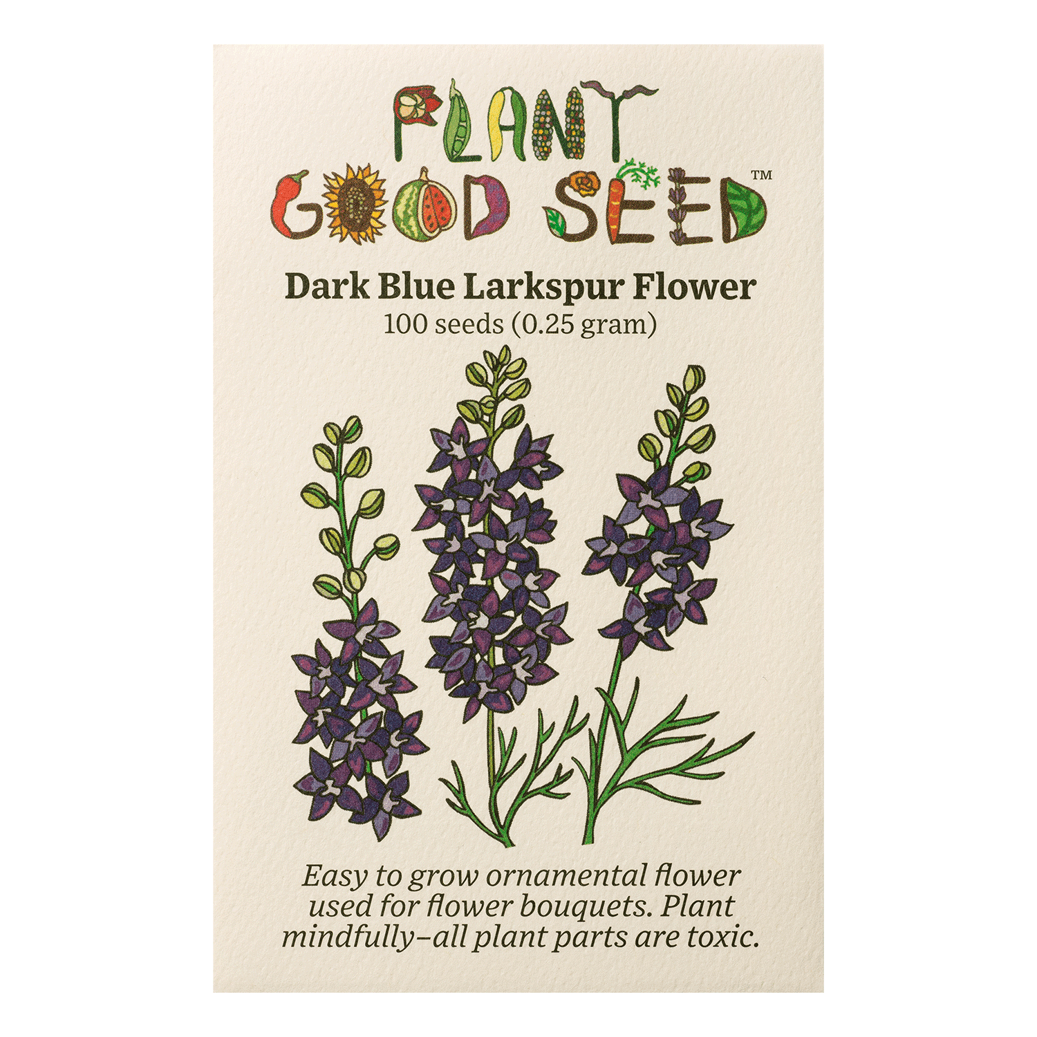 Dark Blue Larkspur Flower Seeds - Walmart.com