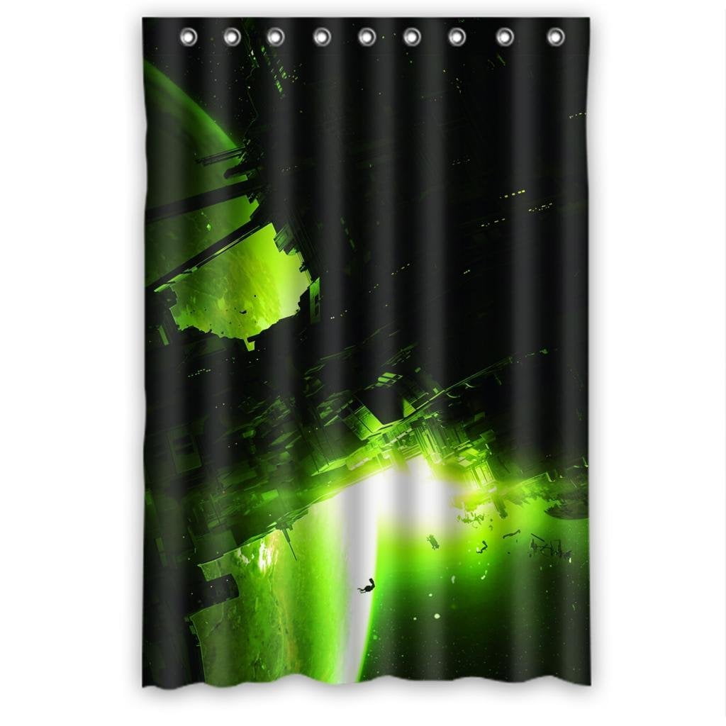 Click here for Yusdecor Green Alien Isolation Shower Curtain Poly... prices