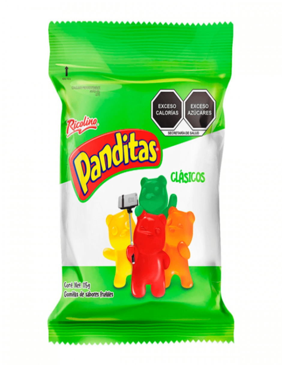 Pack de 10 Mini Gomitas Panditas Ricolino 25/15GR Ricolino Bolsa ...