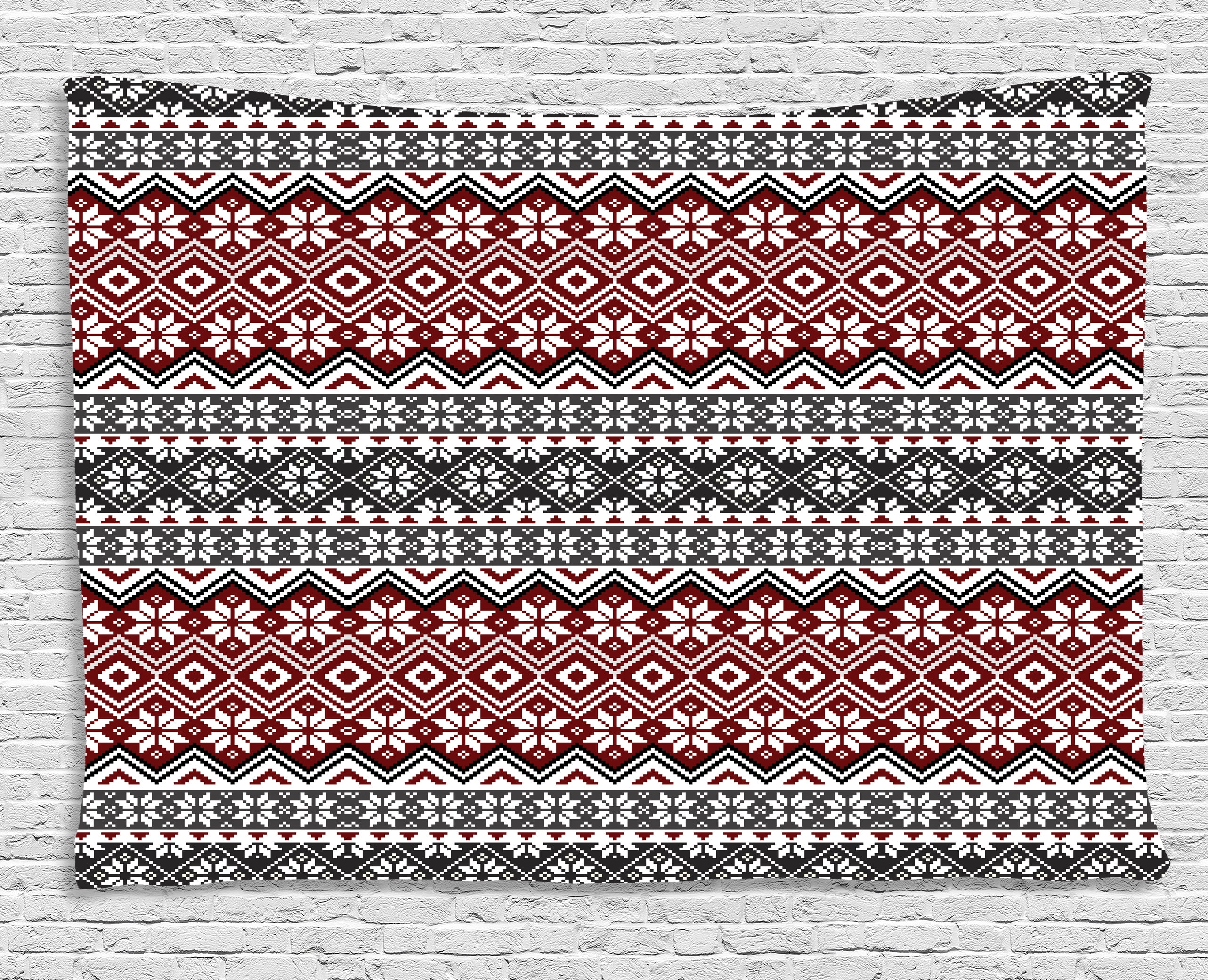 Nordic Tapestry, Scandinavian Motifs Arrangement Christmas Norway ...