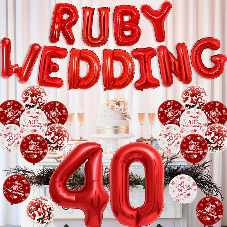 Ruby Anniversary Decorations 40th Ruby Wedding Decorations Ruby