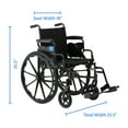 Medline 18" Foldable K4 Wheelchair with Swing Back Desk Length Arms ...