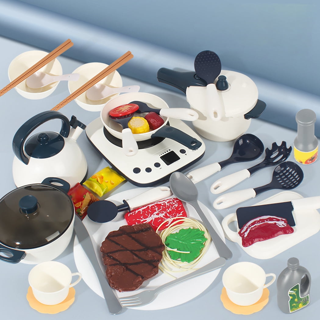 40PCS Kitchen Pretend Play Toys Educational Kids Cooking Toys Cookware ...