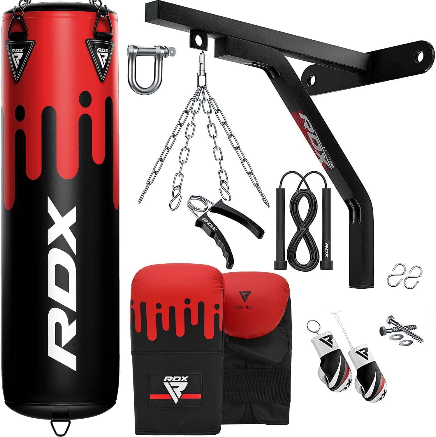 RDX Combo Kit Punching Bag with Anti Swing, Workout Weight, Gloves ...