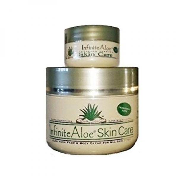 Infinite Aloe Skin Care Cream Fragrance Free 8oz Jar Plus A