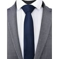 WOOMER Solid Color Tie Formal Necktie for Men 4 pack（Black、Dark Purple ...