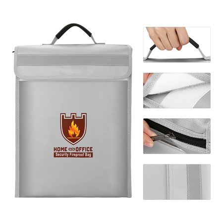 Eccomum Fireproof Documents Bag 15*11*2.56in Non-Itchy Silicone Coated ...