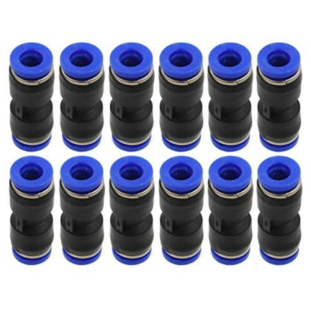LBY 12 pcs PU6 Quick Connect Fittings 6mm Quick Release Pneumatic Parts ...