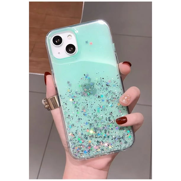 Luxury Transparent glitter Bling shiny Clear Soft Silicone Case For ...
