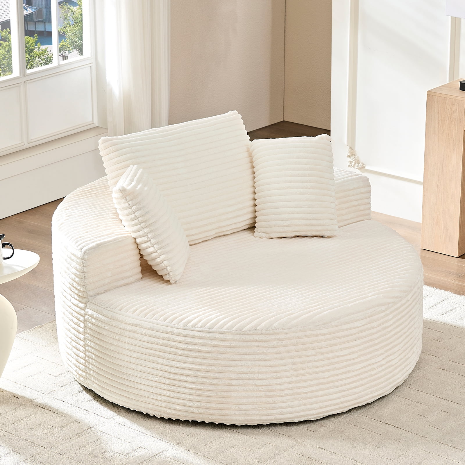 Click here for Puremind Oversized Round Chaise Lounge Chair Indoo... prices