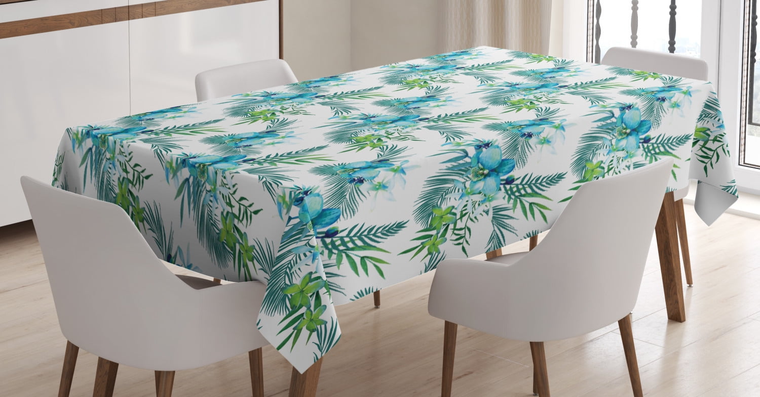 Orchids Tablecloth, Paradise Island Floral Nature in Summertime Themed ...