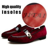 JITAI Mens Penny Loafers Dress Loafer Shoes for Men Red Size 11 ...
