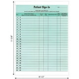 Tabbies Patient Sign-In Label Forms 8 1/2 x 11 5/8 125 Sheets/Pack ...