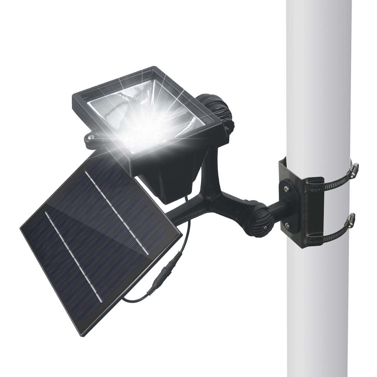 LumeGen Solar Powered LED Flagpole Outdoor Spotlight - 480 Lumens ...