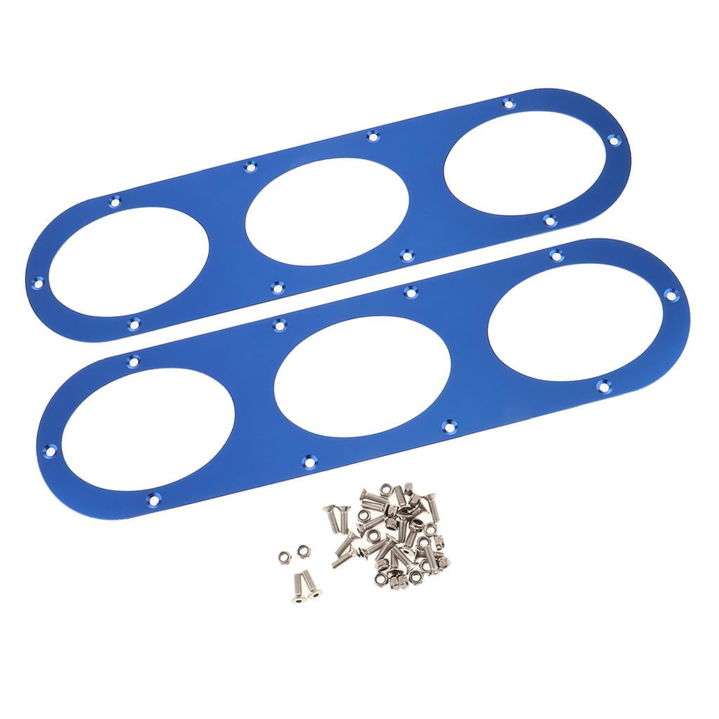2X Universal Aluminum Rear Bumper Air Diversion Diffuser - Blue ...
