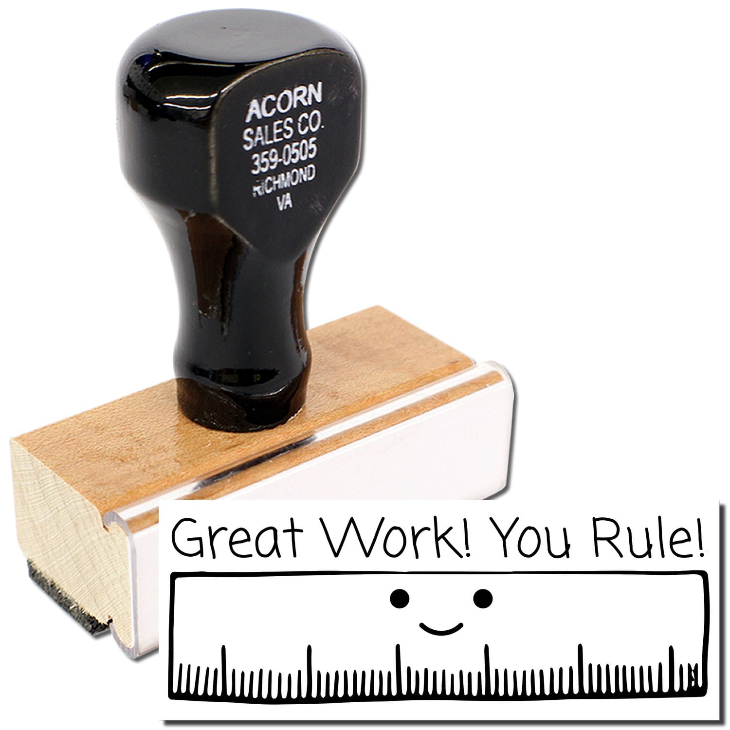 Great Work You Rule Rubber Stamp, Wooden Handle Rubber Stamp, Laser ...