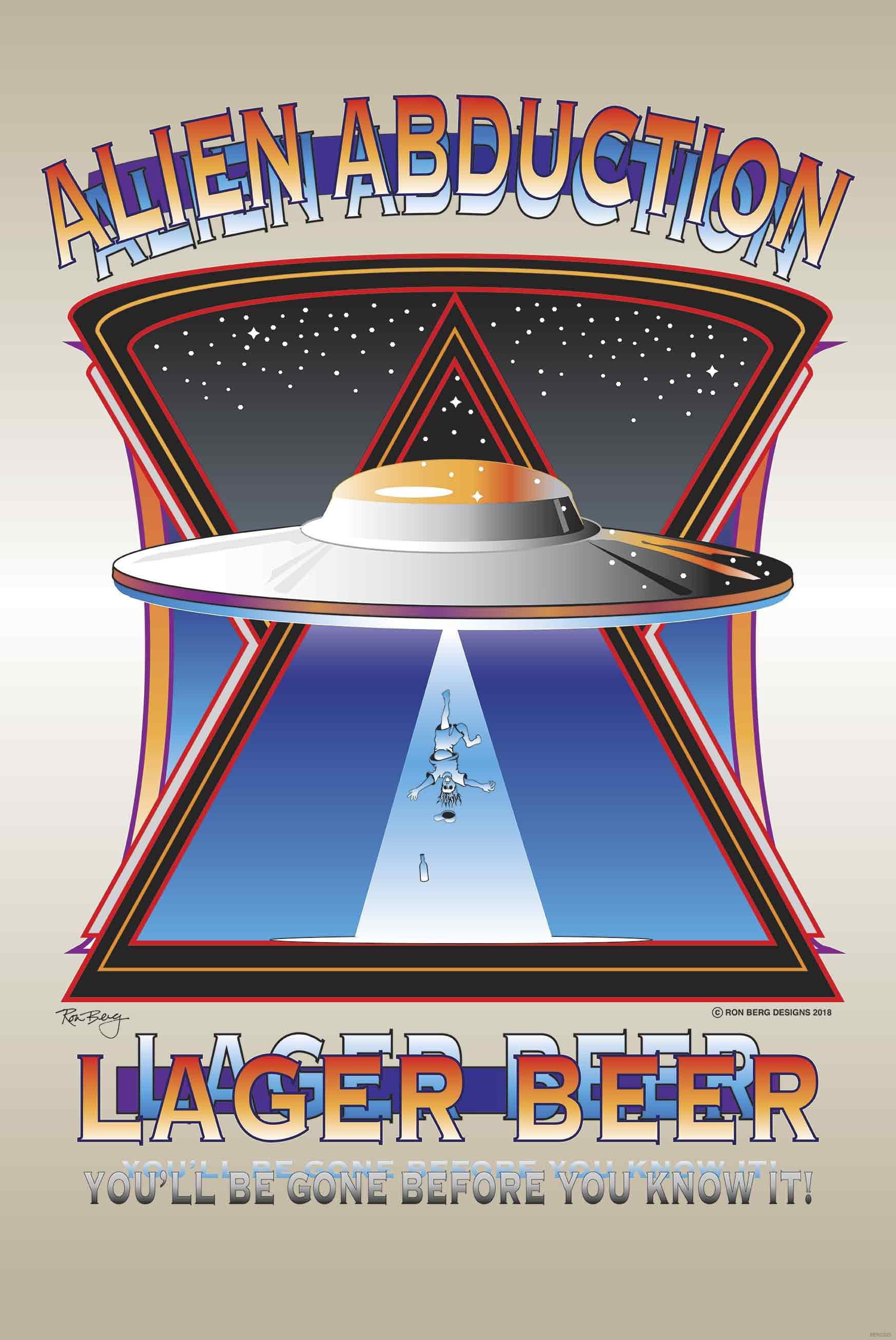 Alien Abduction Lager Vintage Sign “Made in the USA with heavy gauge ...