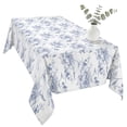 Blue Spring Floral Table Cloth Waterproof Tablecloths, Summer Botanical ...