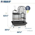 Prevue Pet Products Deluxe Parrot Play Top Birdcage, Black Hammertone ...