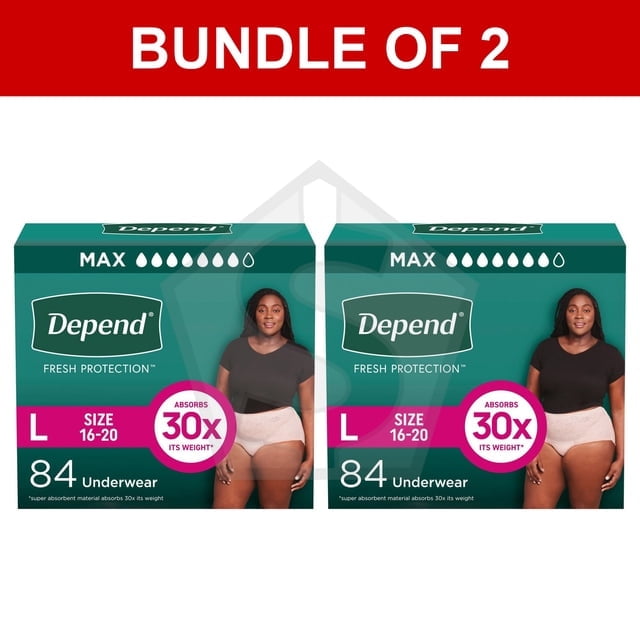 Click here for Bundle Of 2 - Depend Womens Maximum Absorbency Und... prices