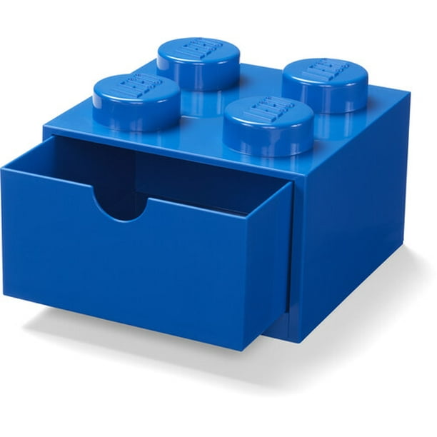 LEGO Desk Drawer Stackable Storage with 4 Knobs, in Blue - Walmart.com
