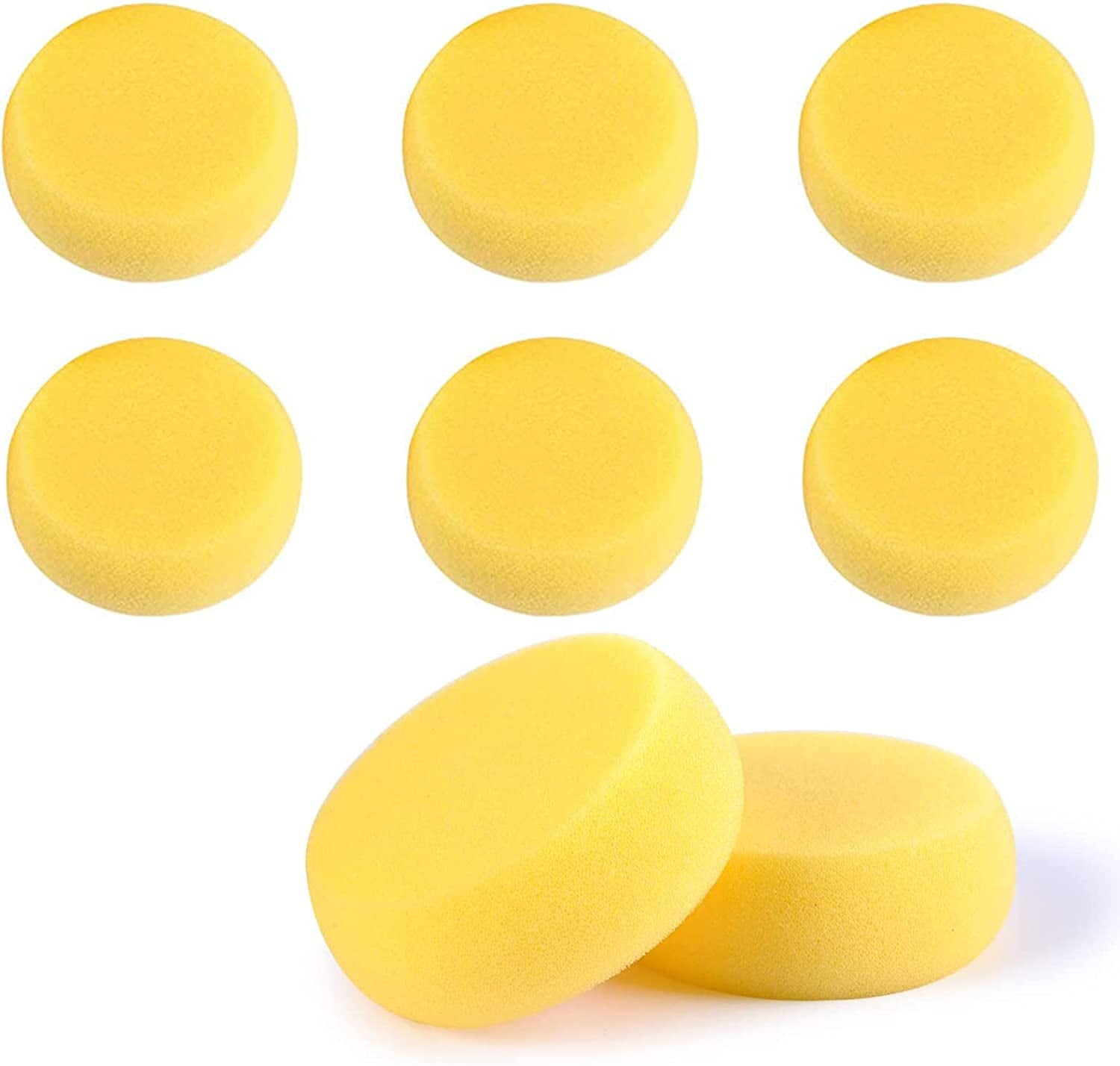 8 Pcs Round Painting Sponge 2.96inch Yellow Artist Sponges Watercolors ...