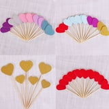 BE-TOOL 10Pcs Heart Cake Toppers Cupcake Stick Handmade Cake ...