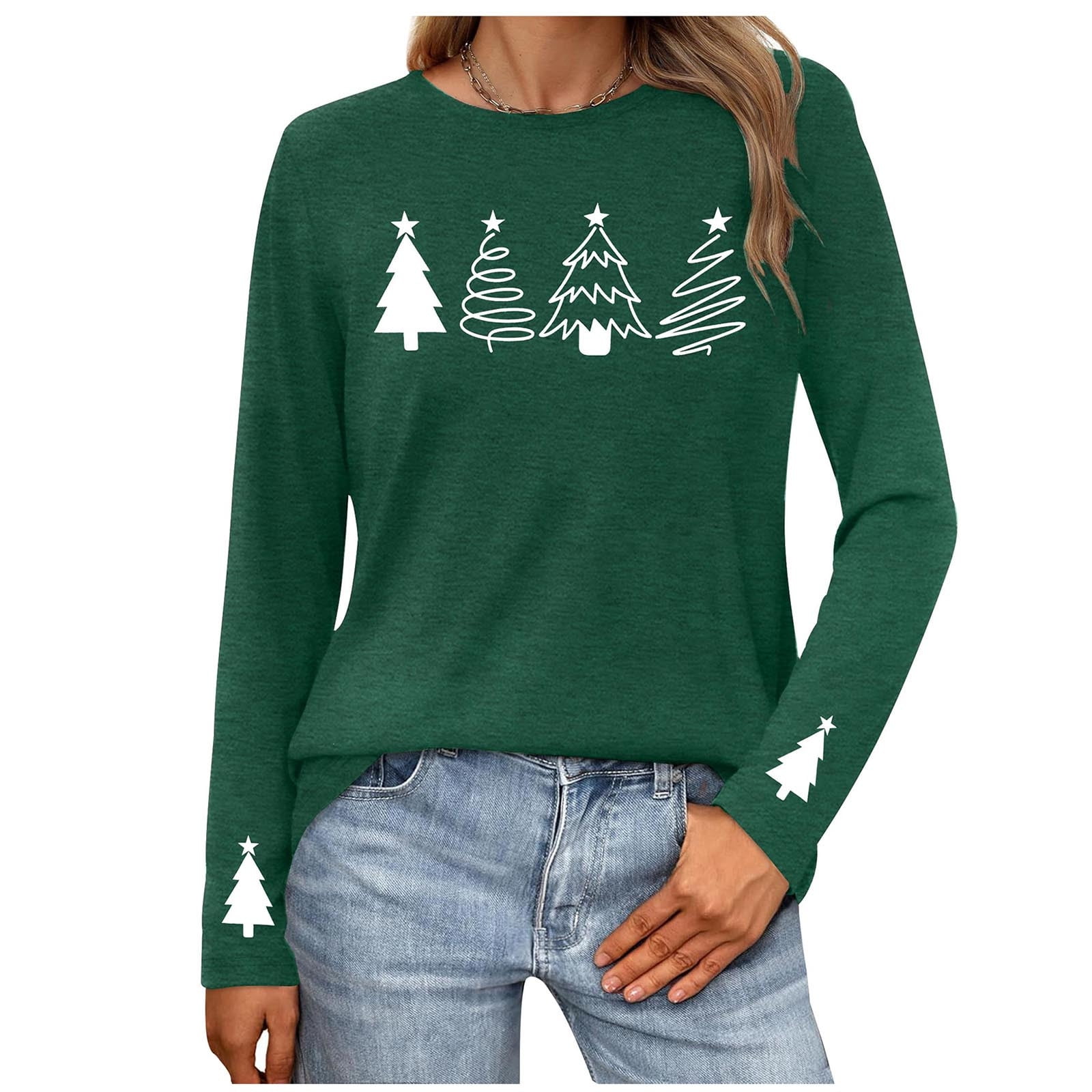 Click here for Vdgthytj Womens Christmas Shirts Crewneck Long Sle... prices