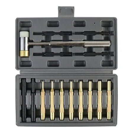 19-Piece Gunsmithing Punch Set - Includes Roll Pin Starter Punch, Brass, Steel, and Plastic ...