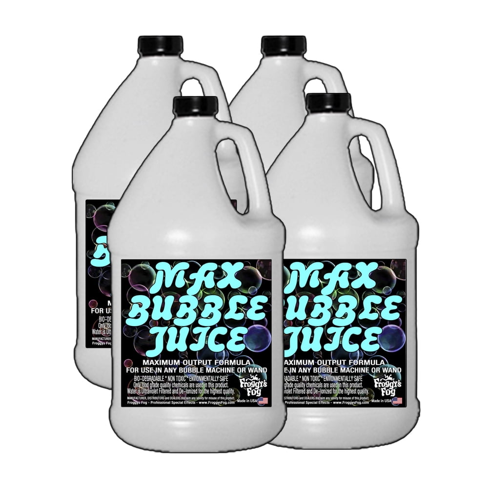 MAX Bubble Fluid - 10x the Bubbles from Ordinary Machines - 4 Gallons ...