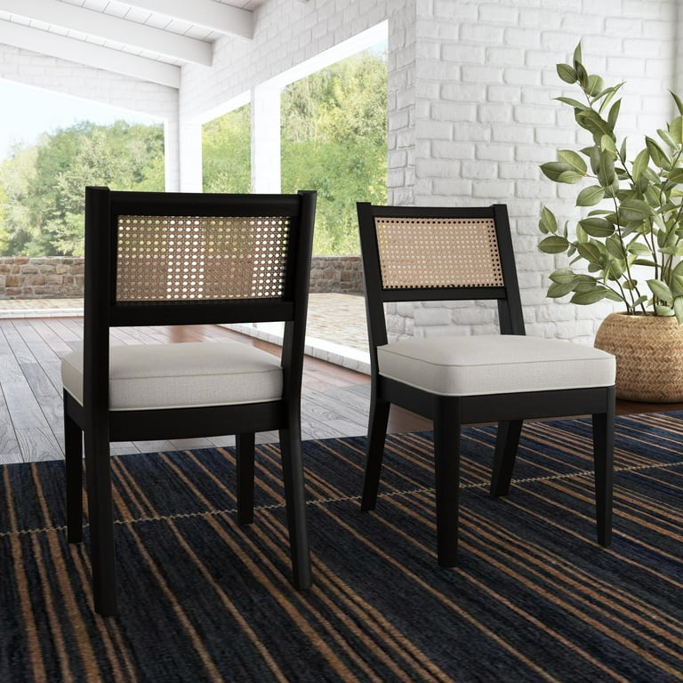Cane black dining chairs store