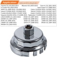 64MM 14 Flutes Oil Filter Cap Wrench Cup Socket Remover Tool Fits ...