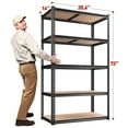 REIBII 2050LBS 5-Tier Adjustable Storage Shelf Units for Garage Heavy ...