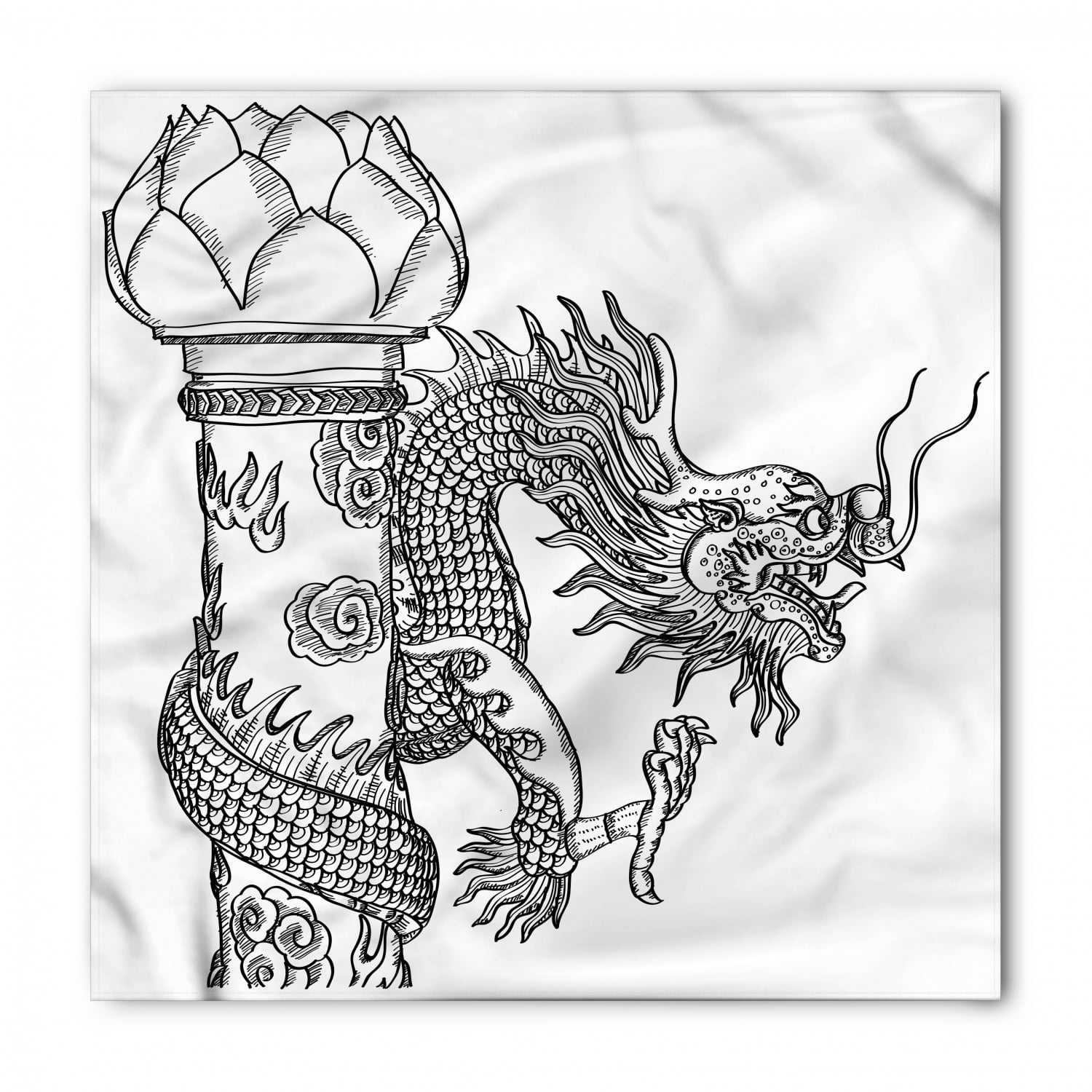 Dragon Bandana, Chinese Creature, Unisex Head and Neck Tie, by ...
