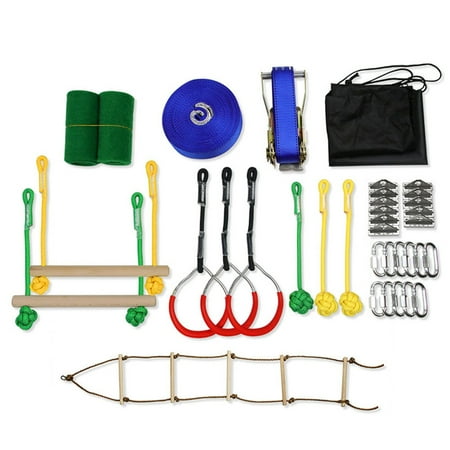 Ninja Warrior Line Obstacle Course Kit Slackline Hanging Obstacle ...