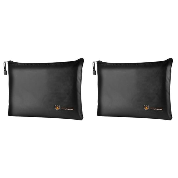 2X Portable Fireproof Waterproof Document Envelope File Folder Cash ...