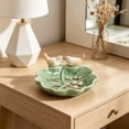 Lotus Leaf Shape Decorative Ring Tray, Small Key Bowl, Ceramic Trinket ...