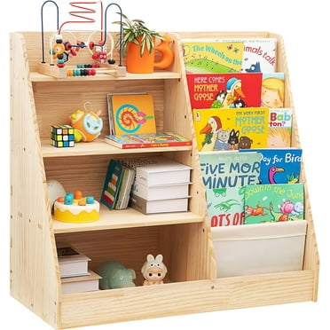 Guidecraft EdQ 2-Shelf 5-Compartment Children's Organizer: White ...