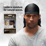 WavEnforcer Premium Black Do-Rag, Big Size, 100% Polyester, Made in ...