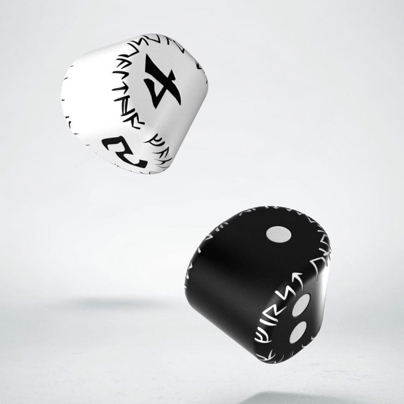 D2 and D4 2 Set Unique Runic Dice, Black/White - Walmart.com