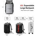 KABAQOO 60L Expandable Vacuum Compression Backpack with Electric Pump ...