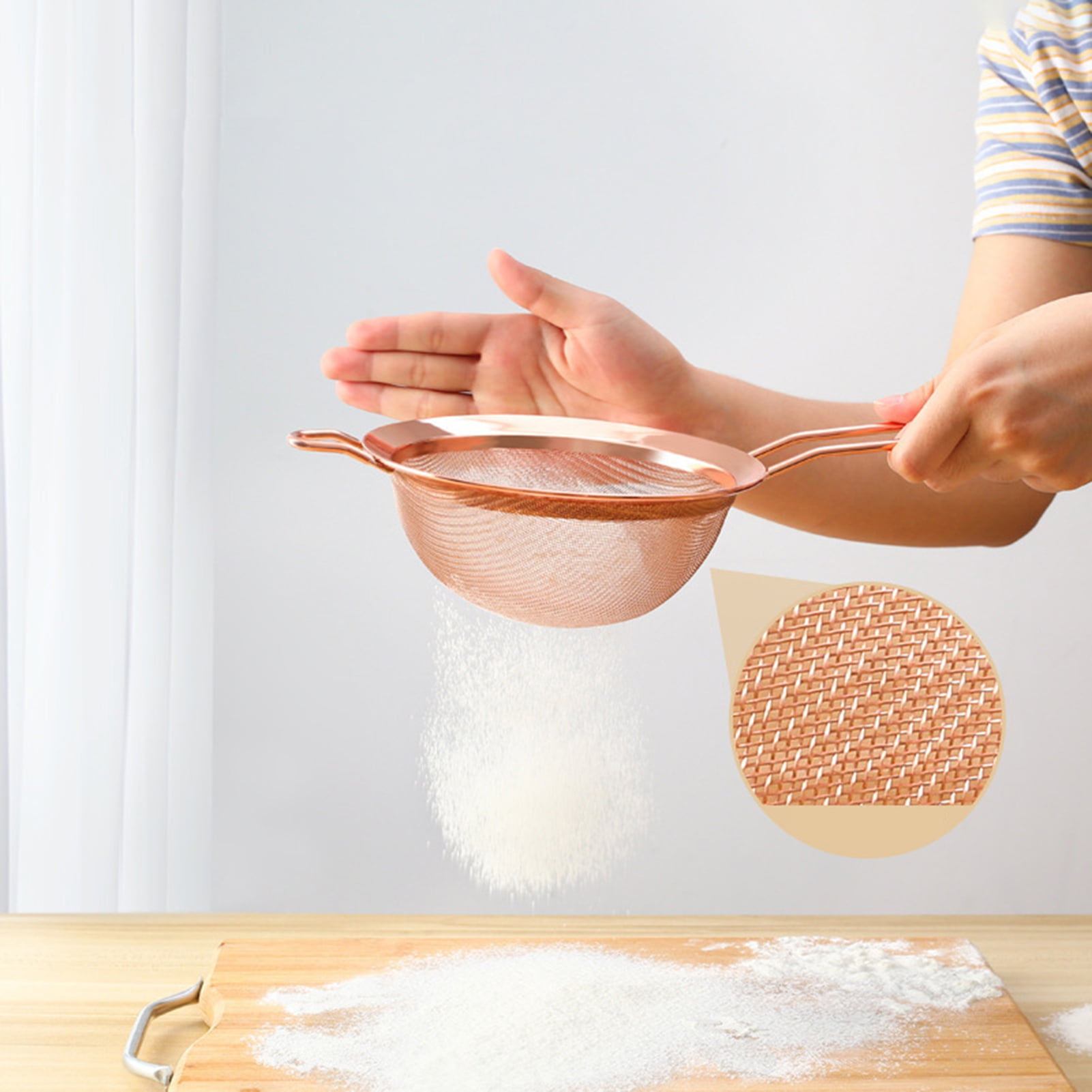 Washranp Wire Extra Fine Mesh Strainers with Handle,Stainless Steel Ear ...