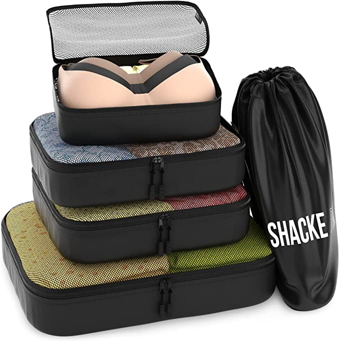 Buy Shacke Pak - 5 Set Packing Cubes - Travel Organizers with Laundry ...