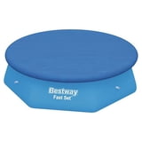 Bestway 8-Foot Round PVC Pool Cover for Above Ground Pools, Debris-Free ...