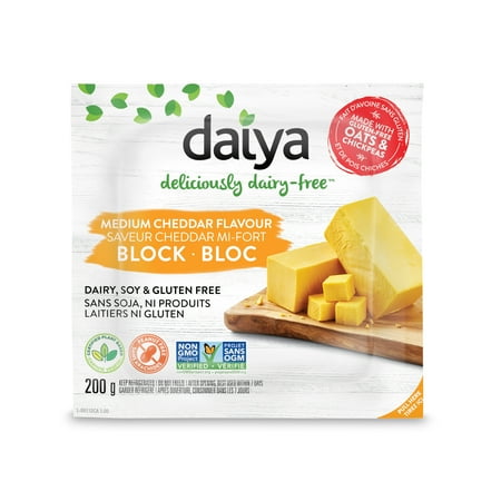 Daiya Dairy Free Medium Cheddar Flavour Cheese Block - Walmart.ca